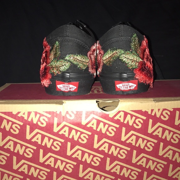 Vans | Shoes | Custom Rose Vans | Poshmark